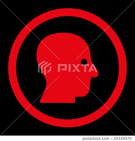 Silent Head Rounded Vector Icon - Stock Illustration [20389970] - PIXTA