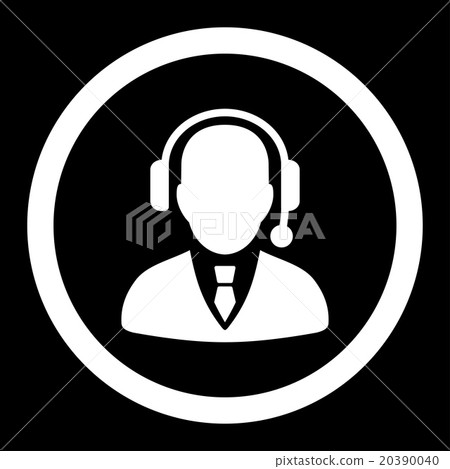 Operator Rounded Vector Icon - Stock Illustration [20390040] - PIXTA