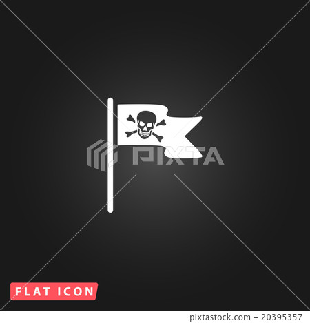Jolly Roger or Skull and Cross bones Pirate flag - Stock Illustration ...