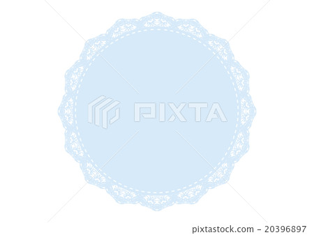 Pastel blue round lace background - Stock Illustration [20396897] - PIXTA
