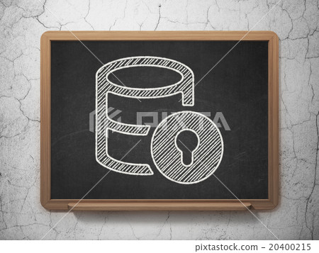 Database concept: Database With Lock on chalkboard - Stock Illustration ...