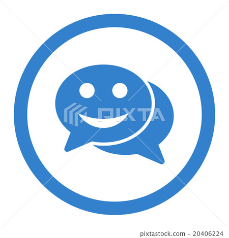 Happy Chat Rounded Vector Icon - Stock Illustration [20406224] - PIXTA