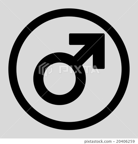 Male Symbol Circled Vector Icon - Stock Illustration [20406259] - PIXTA