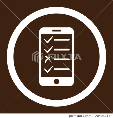 Mobile Test Rounded Vector Icon - Stock Illustration [20406714] - PIXTA