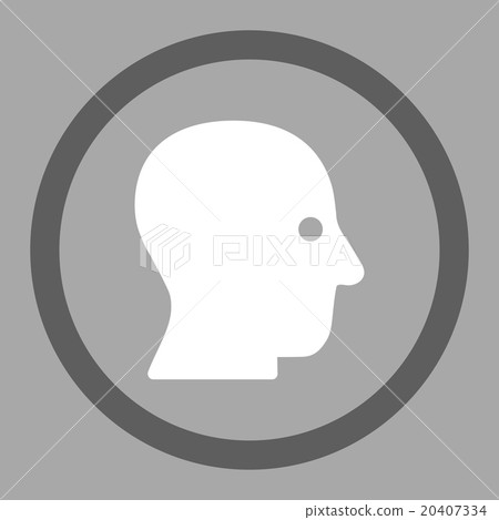 Silent Head Circled Vector Icon - Stock Illustration [20407334] - PIXTA