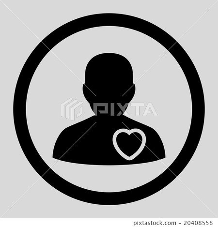 Client Heart Rounded Vector Icon - Stock Illustration [20408558] - PIXTA