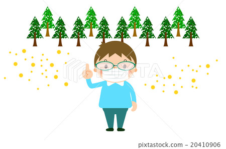Hay fever boy _ mask · glasses - Stock Illustration [20410906] - PIXTA