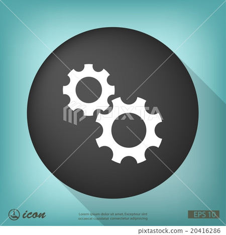 Pictograph of gear - Stock Illustration [20416286] - PIXTA