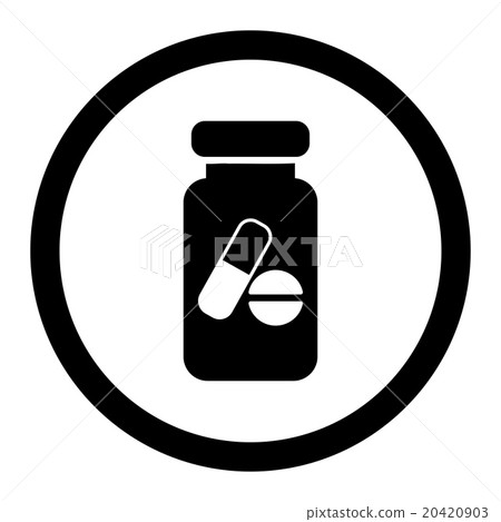 Therapy Container Circled Vector Icon - Stock Illustration [20420903 ...