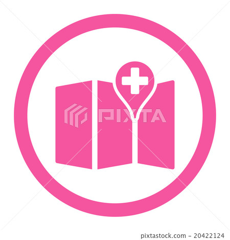 Medical Map Rounded Vector Icon - Stock Illustration [20422124] - PIXTA