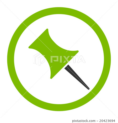 Pin Rounded Vector Icon - Stock Illustration [20423694] - PIXTA