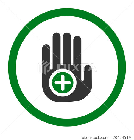Hand Medical Marker Rounded Vector Icon - Stock Illustration [20424519 ...