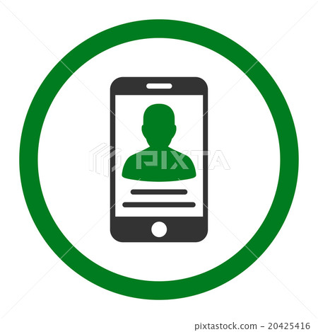Patient Mobile Account Rounded Vector Icon - Stock Illustration ...