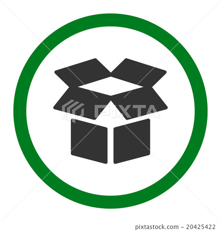 Open Box Rounded Vector Icon - Stock Illustration [20425422] - PIXTA