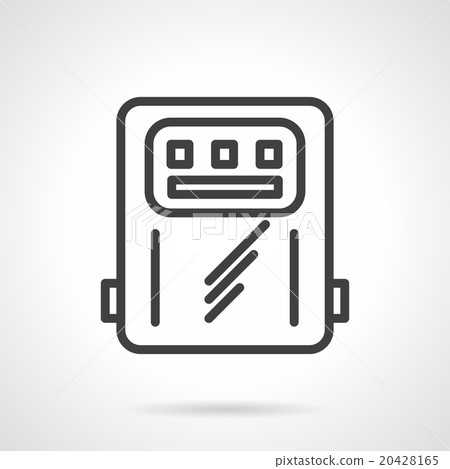 Power counter black line vector icon - Stock Illustration [20428165 ...