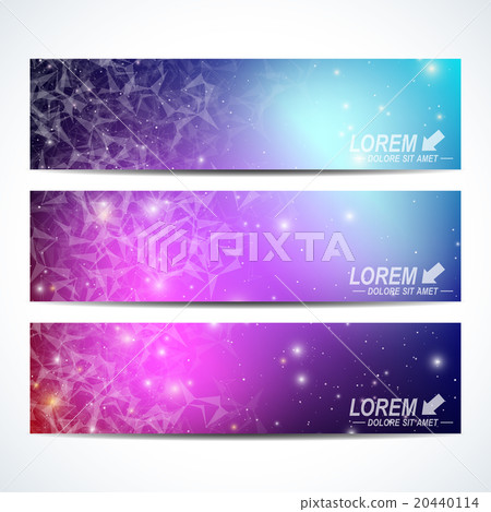 Set of vector horizontal banners. Background - Stock Illustration ...