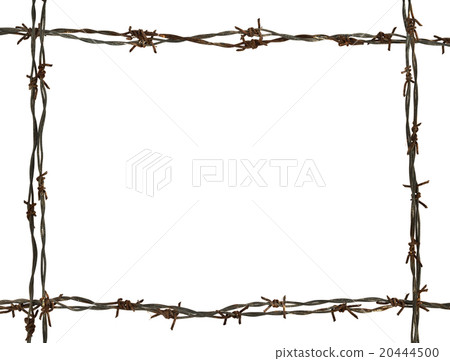 frame made of barbed wire - Stock Photo [20444500] - PIXTA