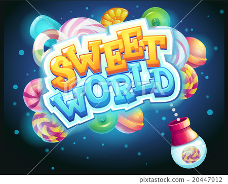 Sweet world GUI game window candy shooter - Stock Illustration ...