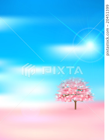 Sakura spring flower background - Stock Illustration [20451399] - PIXTA