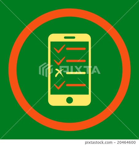 Mobile Test Rounded Vector Icon - Stock Illustration [20464600] - PIXTA