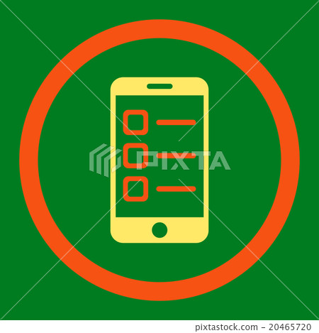 Mobile List Rounded Vector Icon - Stock Illustration [20465720] - PIXTA