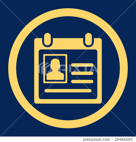 Personal Badge Rounded Vector Icon - Stock Illustration [20466005] - PIXTA