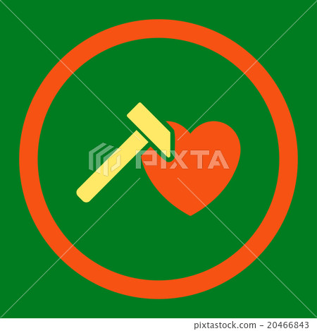 Heart Hammer Rounded Vector Icon - Stock Illustration [20466843] - PIXTA