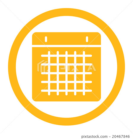 Calendar Rounded Vector Icon - Stock Illustration [20467846] - PIXTA