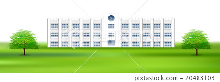 School tree New green background - Stock Illustration [20483103] - PIXTA