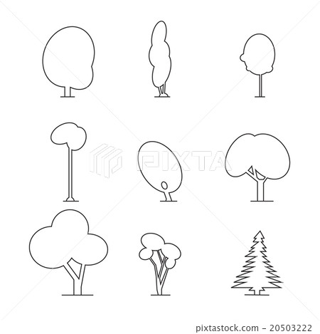 wood outline set - Stock Illustration [20503222] - PIXTA