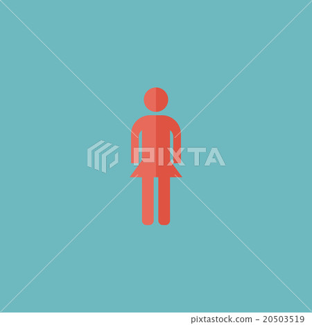 Simple vector woman icon on background - Stock Illustration [20503519 ...