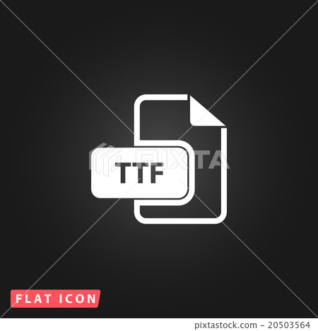 TTF extension text file type icon - Stock Illustration [20503564] - PIXTA