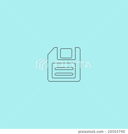 Magnetic floppy disc icon for computer - Stock Illustration [20503740 ...