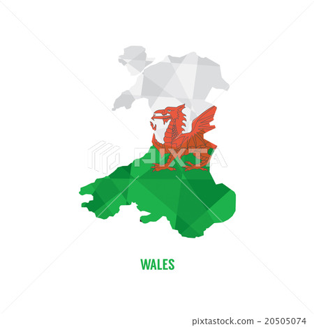 Map of Wales Vector Illustration. - Stock Illustration [20505074] - PIXTA