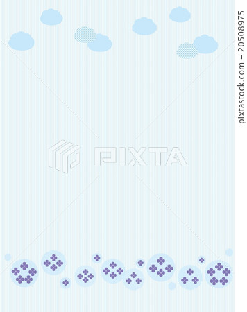 Hydrangea Cloud Stripe - Stock Illustration [20508975] - PIXTA