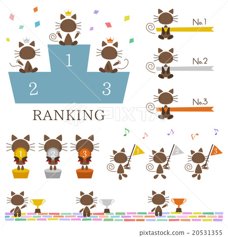 Cat ranking set - Stock Illustration [20531355] - PIXTA