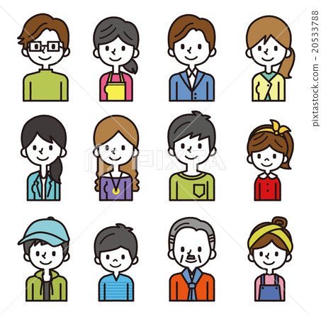 Set of people [Simple character series] - Stock Illustration [20533788 ...