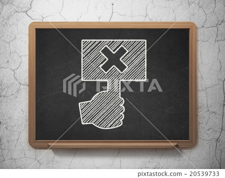 Politics concept: Protest on chalkboard background - Stock Illustration ...