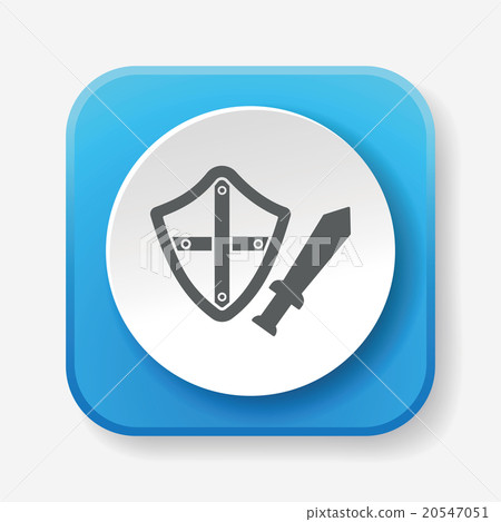 Sword and shield icon - Stock Illustration [20547051] - PIXTA