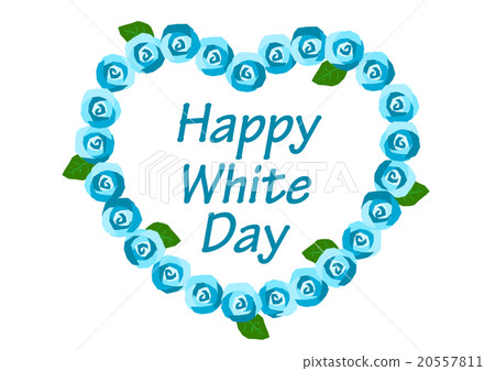 White day White day heart logo mark Rose blue - Stock Illustration ...