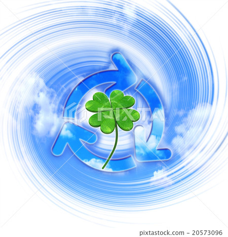 Clover germinating from recycling - Stock Illustration [20573096] - PIXTA
