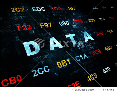 Information concept: Data on Digital background - Stock Illustration ...