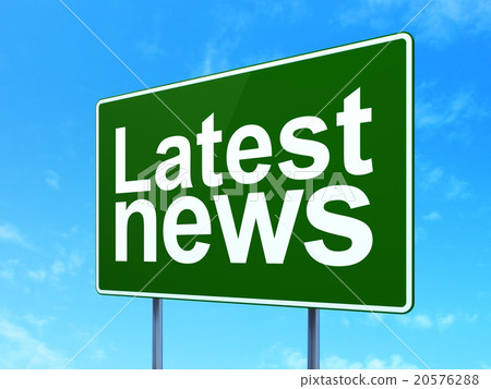 News concept: Latest News on road sign background - Stock Illustration ...
