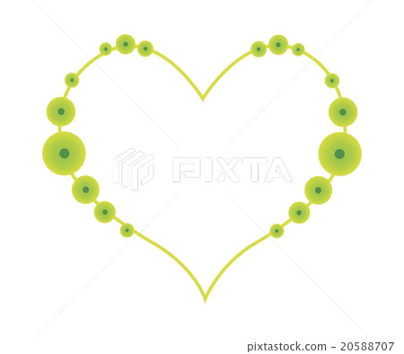 Abstract Green Heart Shape on White Background - Stock Illustration ...