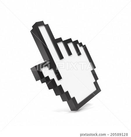 Hand pointer on white background. - Stock Illustration [20589128] - PIXTA