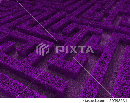 purple maze 3d illustration - Stock Illustration [20598384] - PIXTA