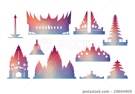 Indonesia Travel Icons. - Stock Illustration [20604909] - PIXTA
