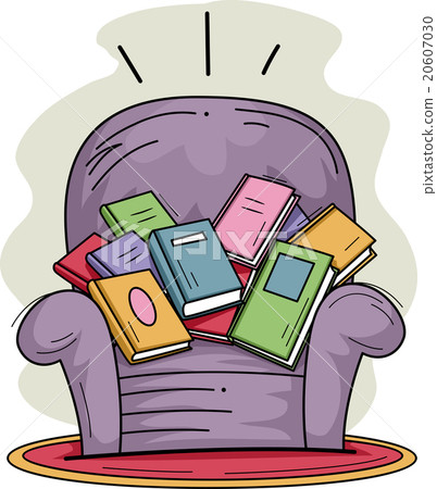 Books Sofa Chair Full - Stock Illustration [20607030] - PIXTA