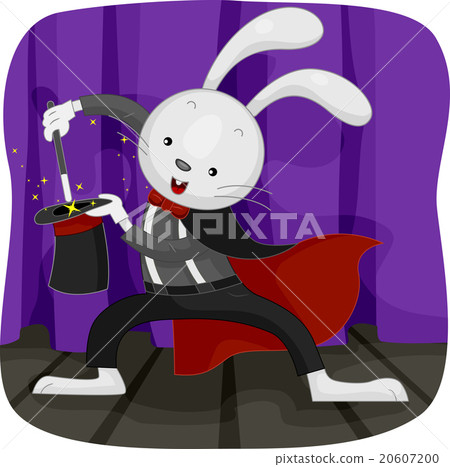 Mascot Bunny Magician Trick - Stock Illustration [20607200] - PIXTA