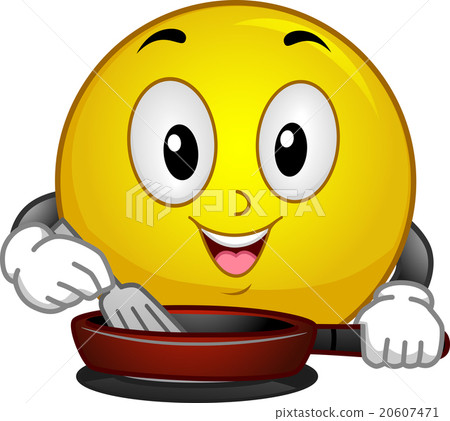 Smiley Enjoy Cooking - Stock Illustration [20607471] - PIXTA